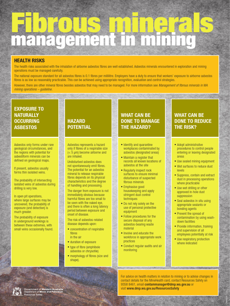 MSH Poster AsbestosManagementInMining | Download Free PDF | Asbestos ...