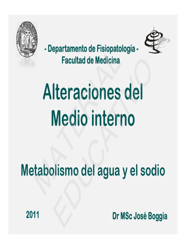 Alteraciones Del Medio Interno | Descargar gratis PDF | Homeostasis | Sodio