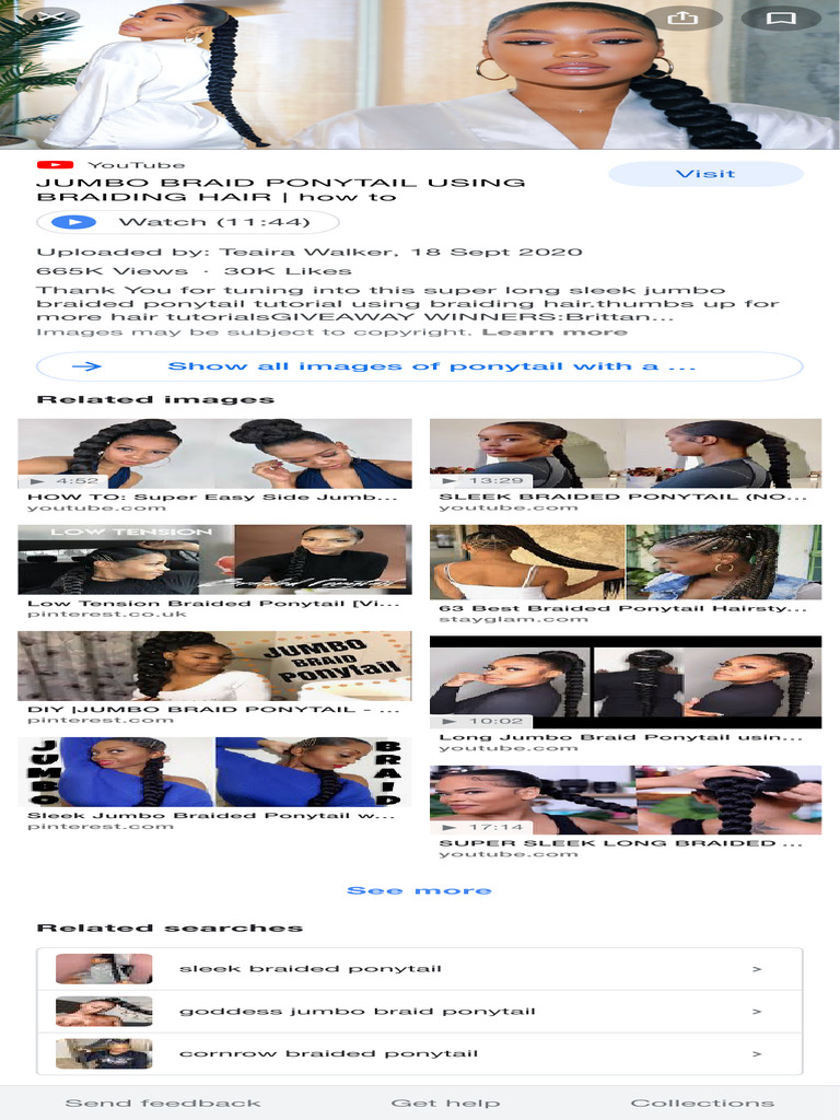 Ponytail With A Braid - Google Search | PDF | Beauty | Hairdressing