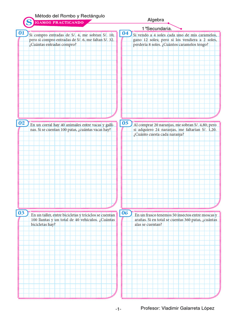 Raz - Mate 1°-Metodo Rombo y Rectangul | PDF