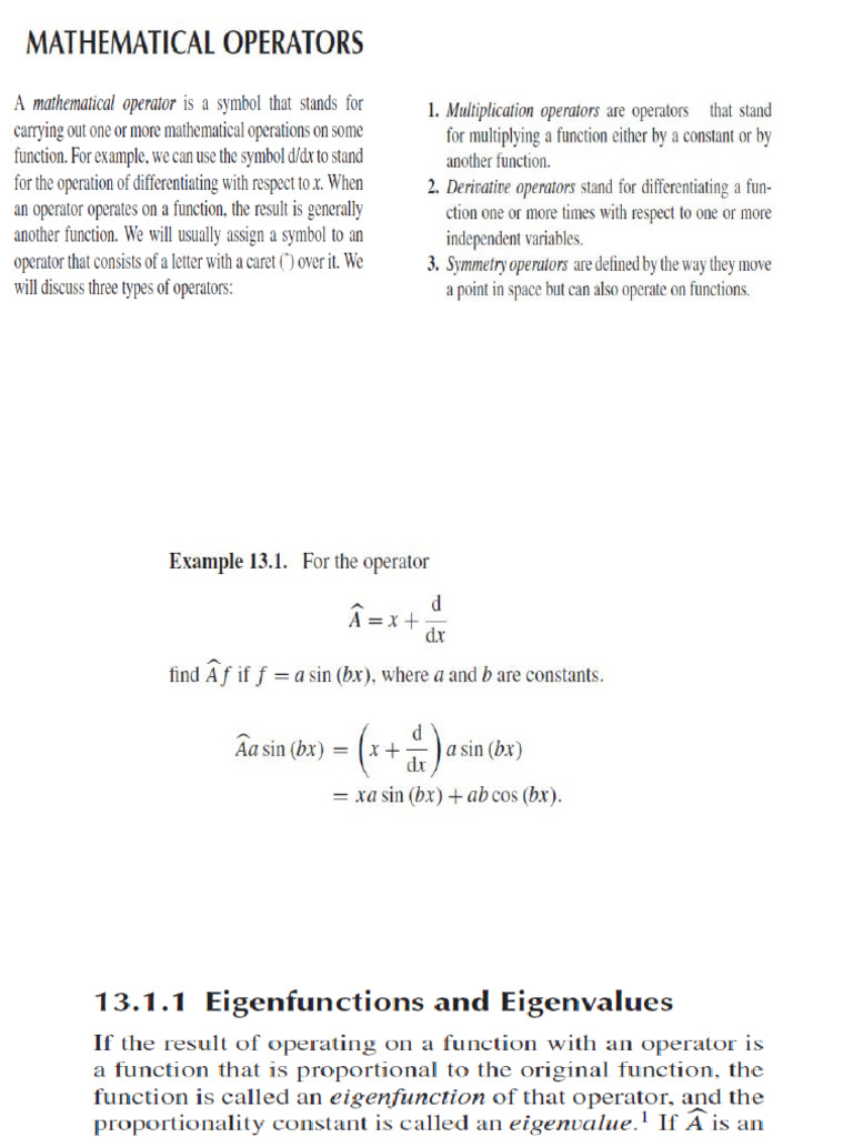Operator Eigen Value | PDF