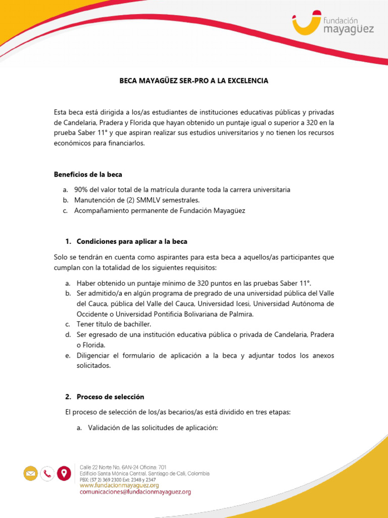 Condiciones Mayaguez Ser Pro Excelencia | PDF | Universidad