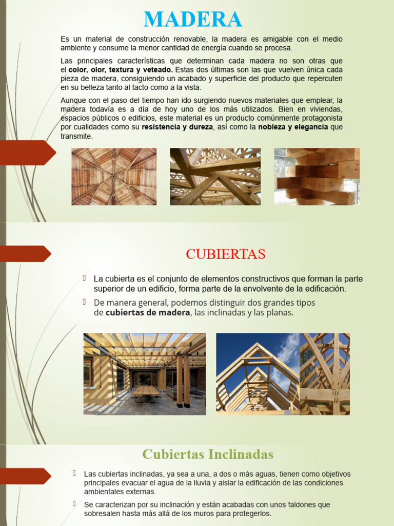Exposicion Cubierta de Madera | PDF | Techo | Madera