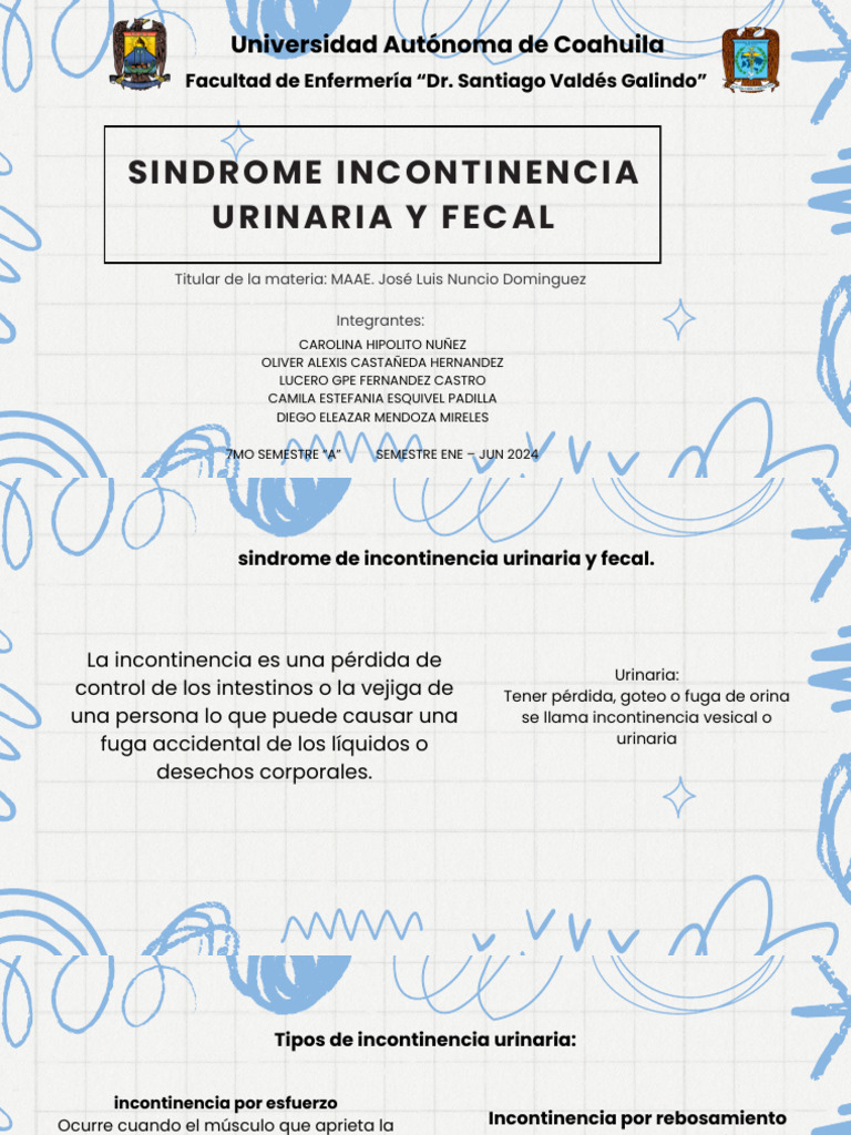 Incontinencia Urinaria y Fecal: Causas y Tratamientos | PDF | Heces ...
