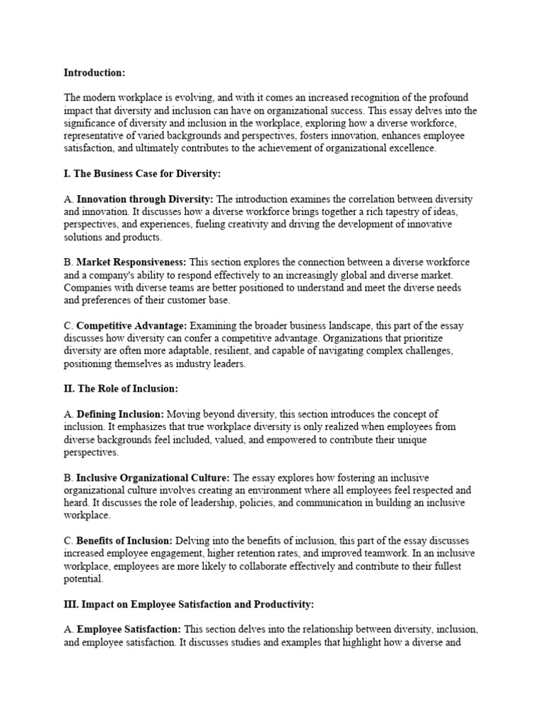 Inclusion in Workplace | PDF | Diversity (Business) | Employee Retention