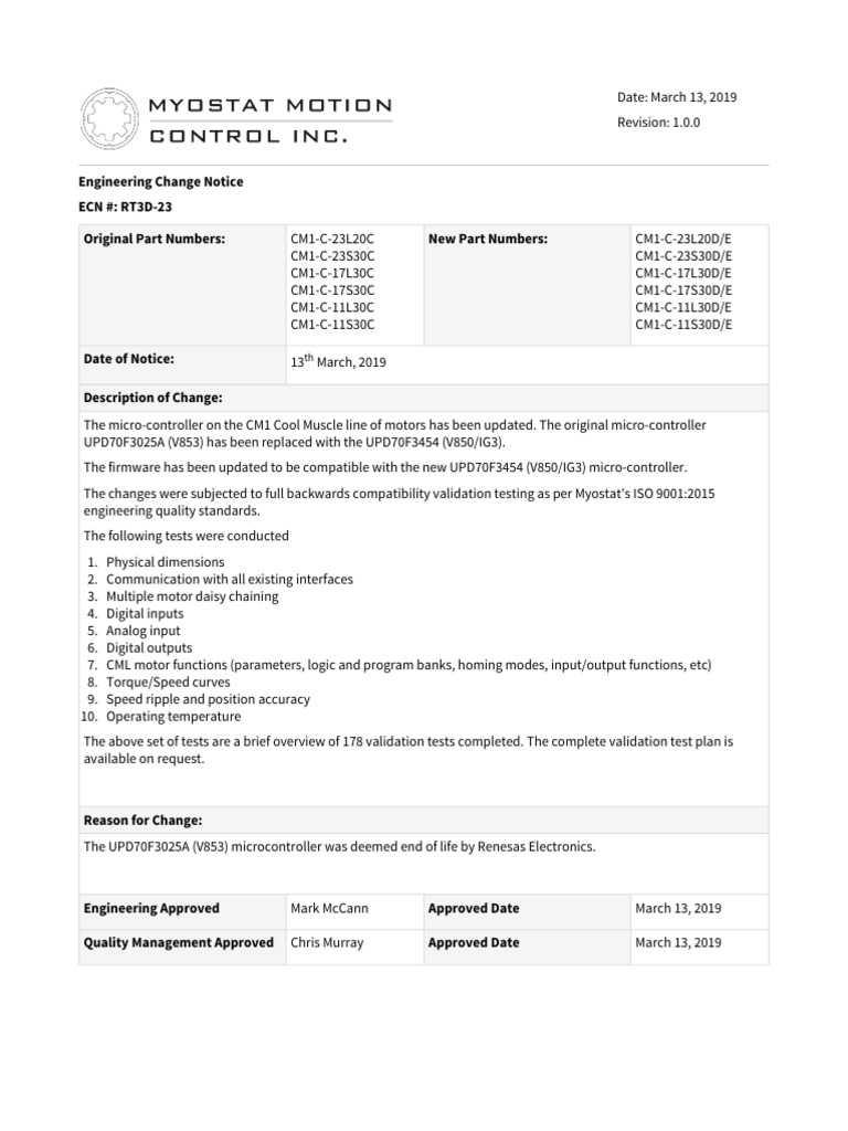 Basic Engineering Change Notice | PDF | Computers | Technology ...