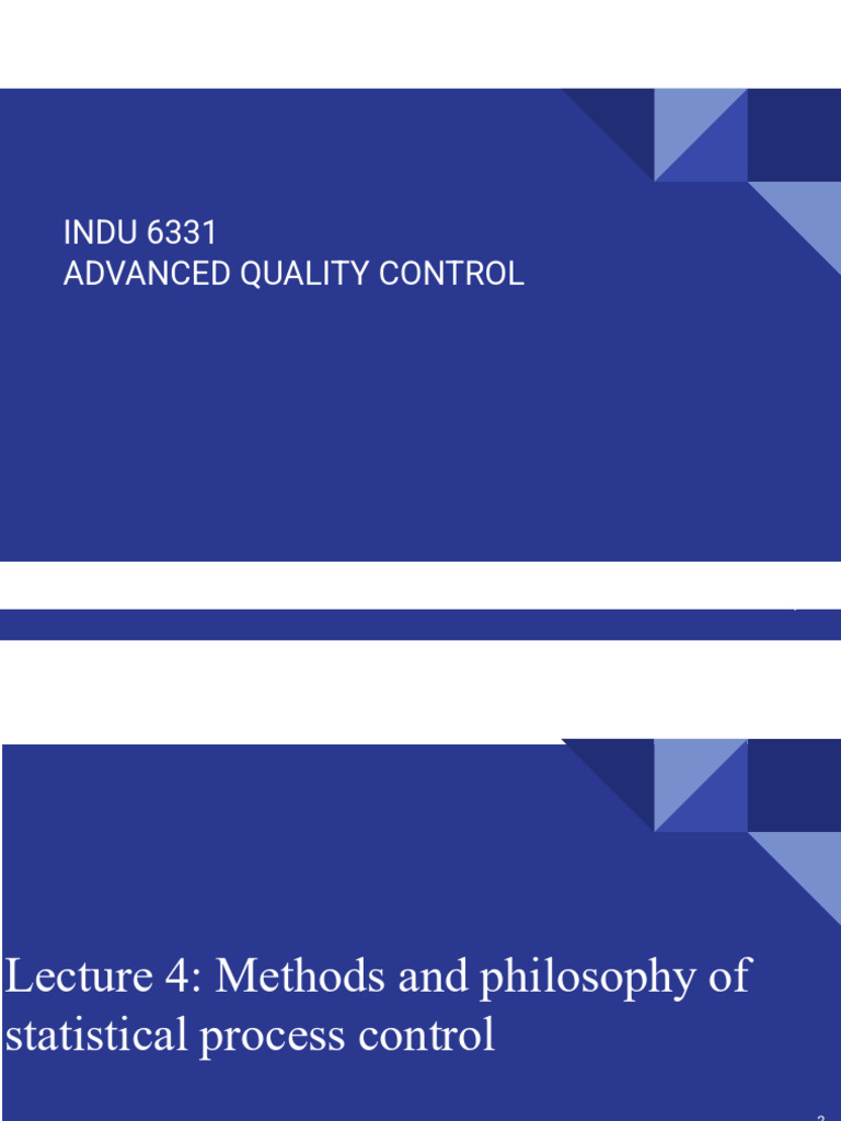 Lecture 4 INDU 6331 | Download Free PDF | Statistics