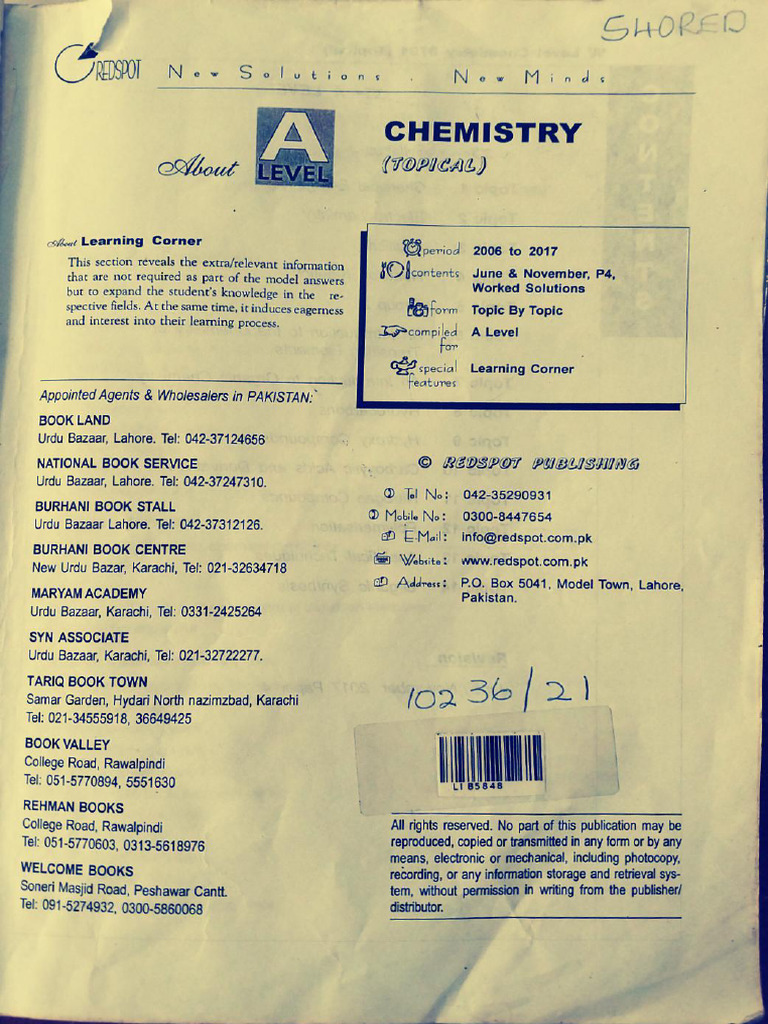 Redspot Chemistry a Level | PDF