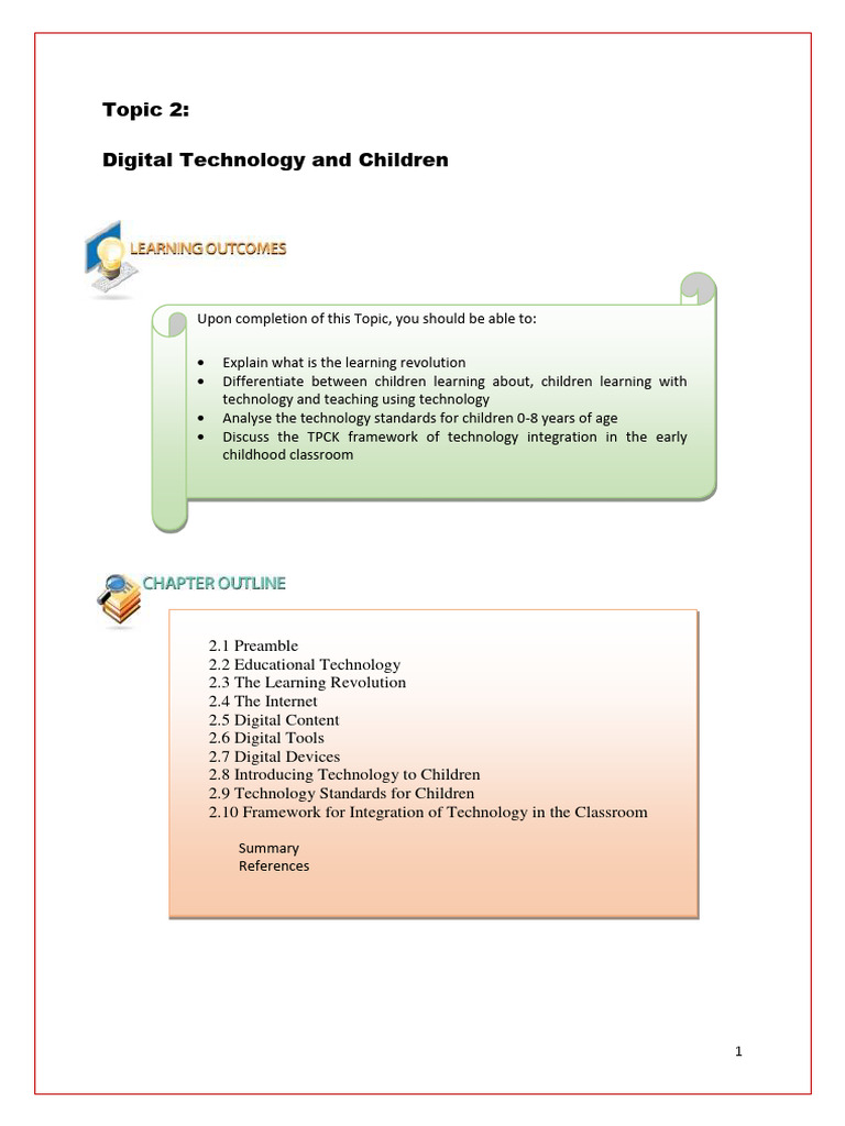 Topic2 DIGITAL Tech Children | PDF | Internet | Educational Technology