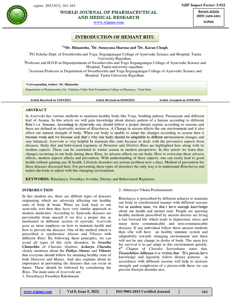 article_1682748518 | PDF | Ayurveda