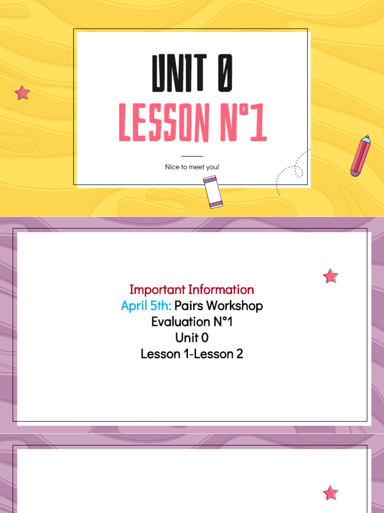 Lesson 1 - Unit 0-High School | PDF