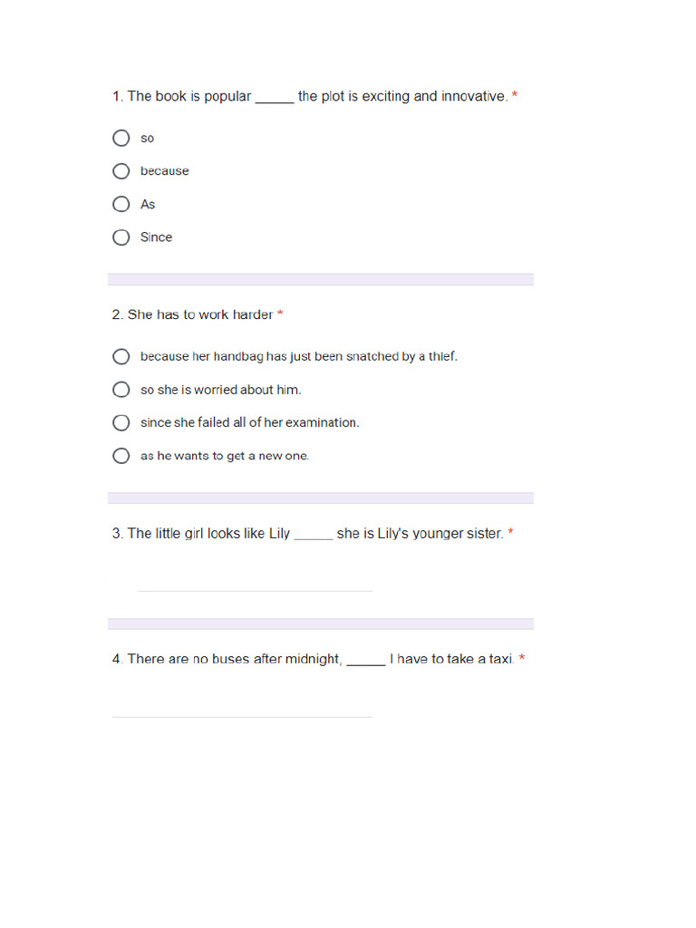 S1 Connectives of Reason and Result | PDF
