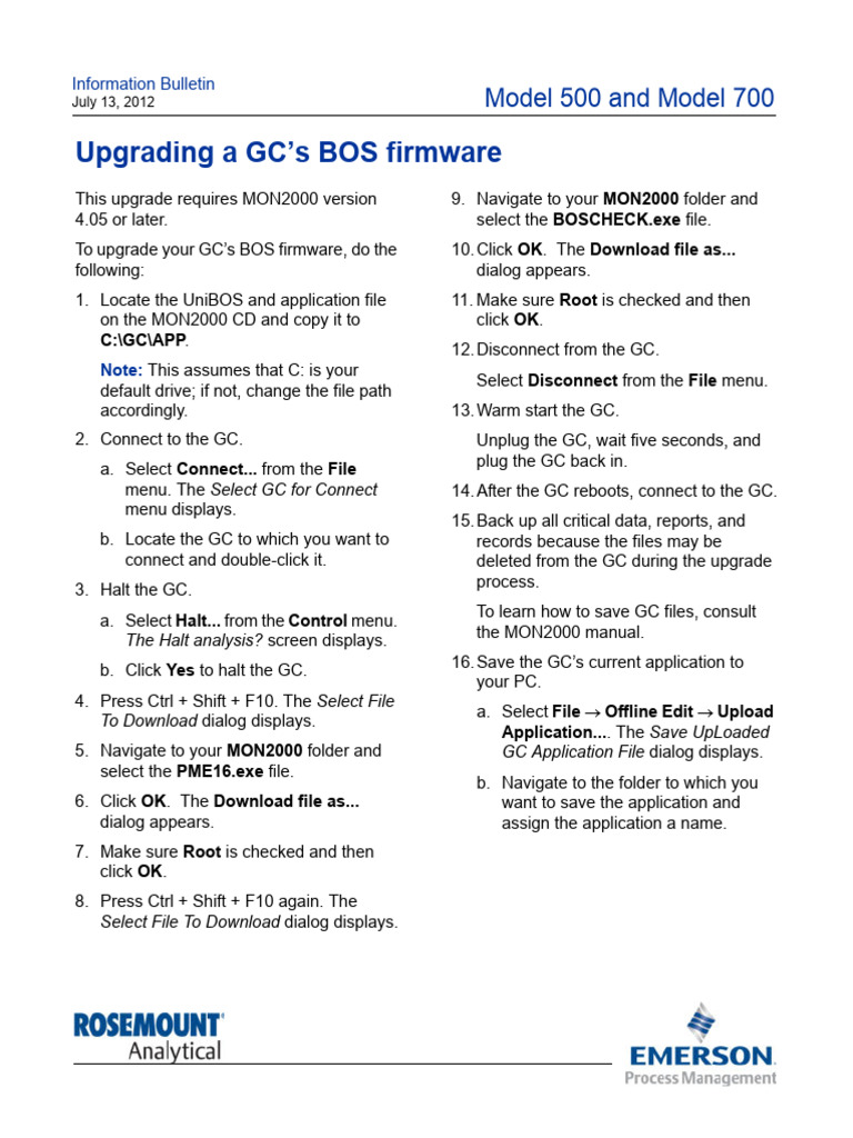 Upgrading A GC's BOS Firmware | PDF | Computer File | Computer Science