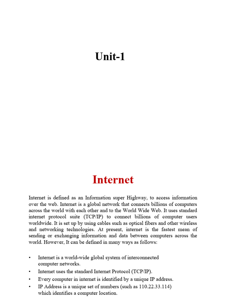 Internet | PDF | Computer Network | Internet
