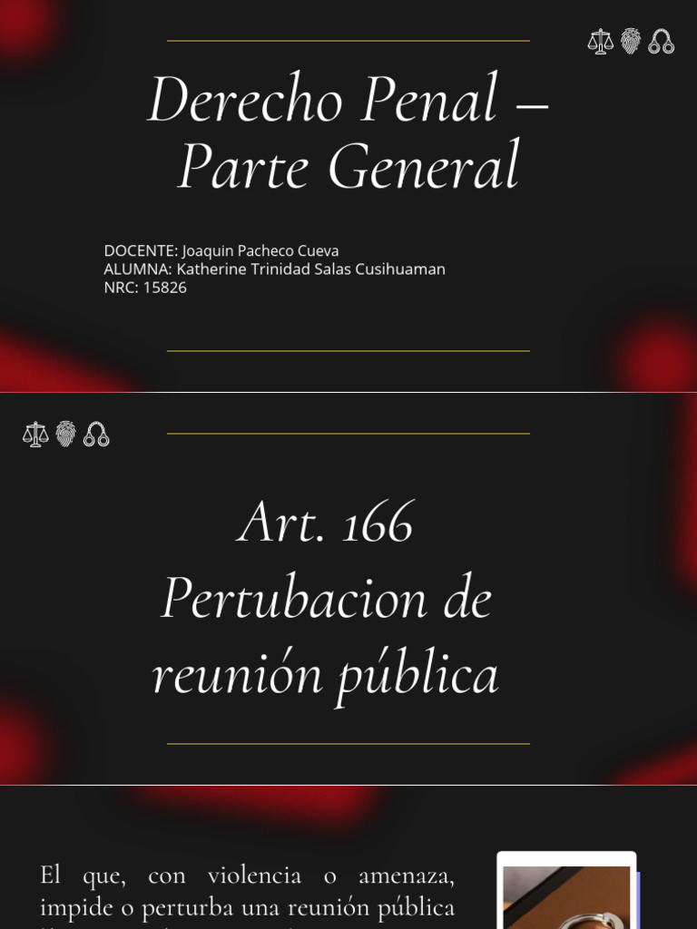Art.166 Pertubacion | Descargar gratis PDF | Derecho penal | Ley común