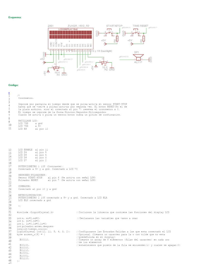 Cronometro 1 LCD | PDF | Ingeniería Informática | Programación de computadoras