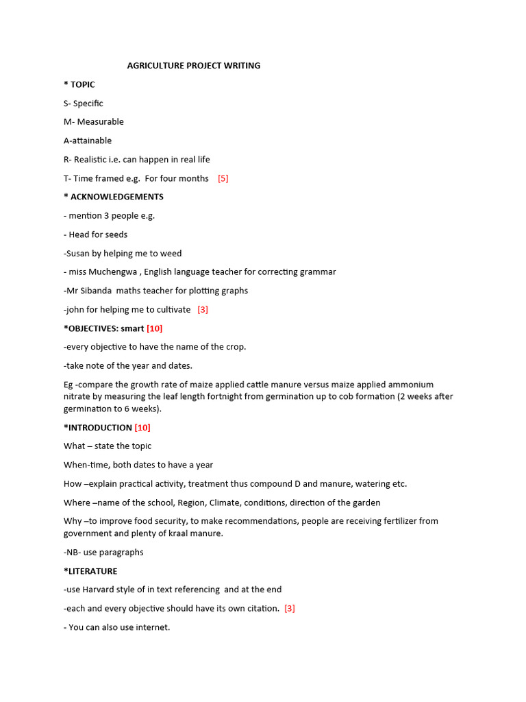 Agriculture Project Report Guidelines | PDF | Fertilizer | Manure