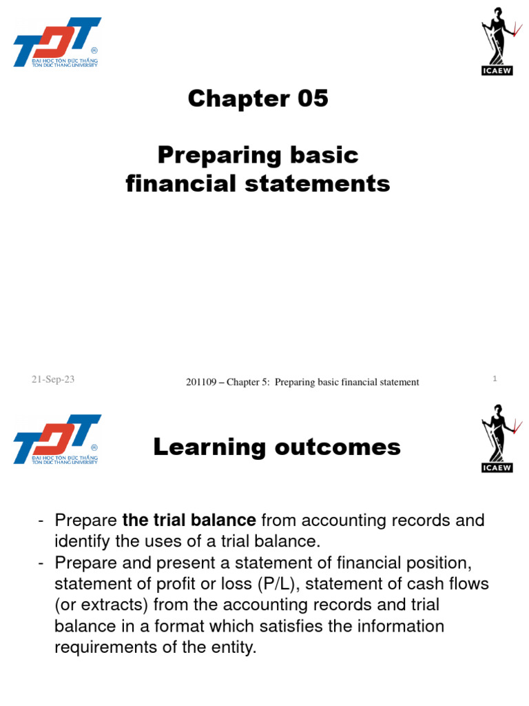 ICAEW - Chapter 5 - Preparing Basic Financial Statement | Download Free ...
