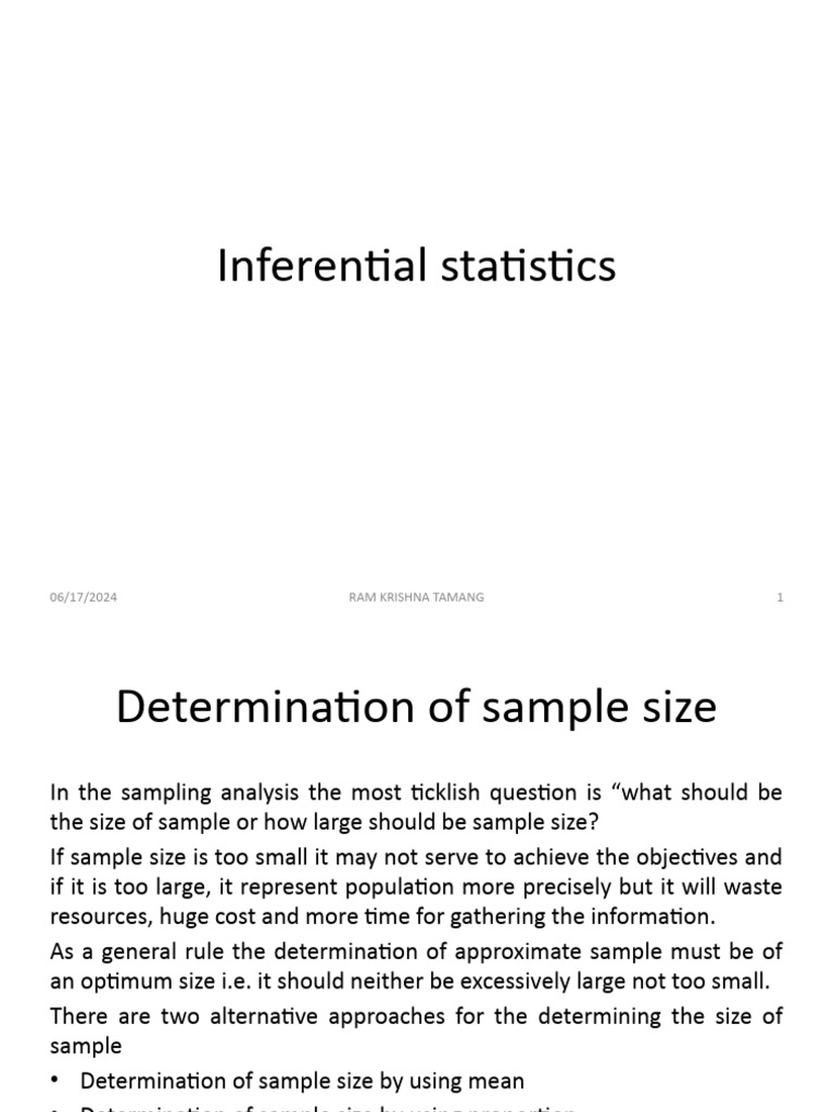 Inferential Statistics | PDF | Statistical Significance | Statistical ...