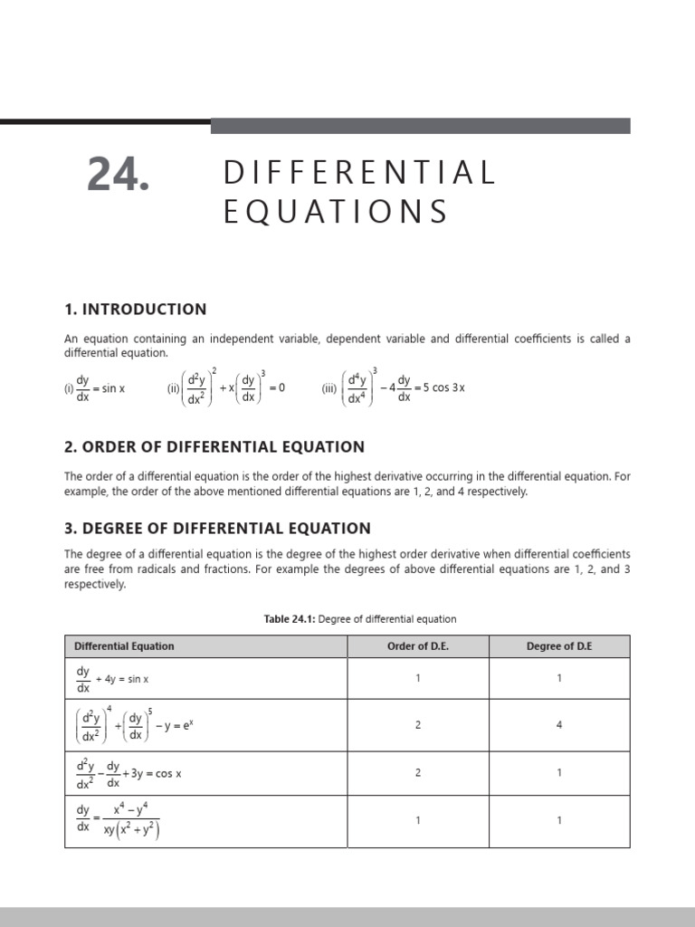 24.differential Equations | PDF | Equations | Mathematical Objects