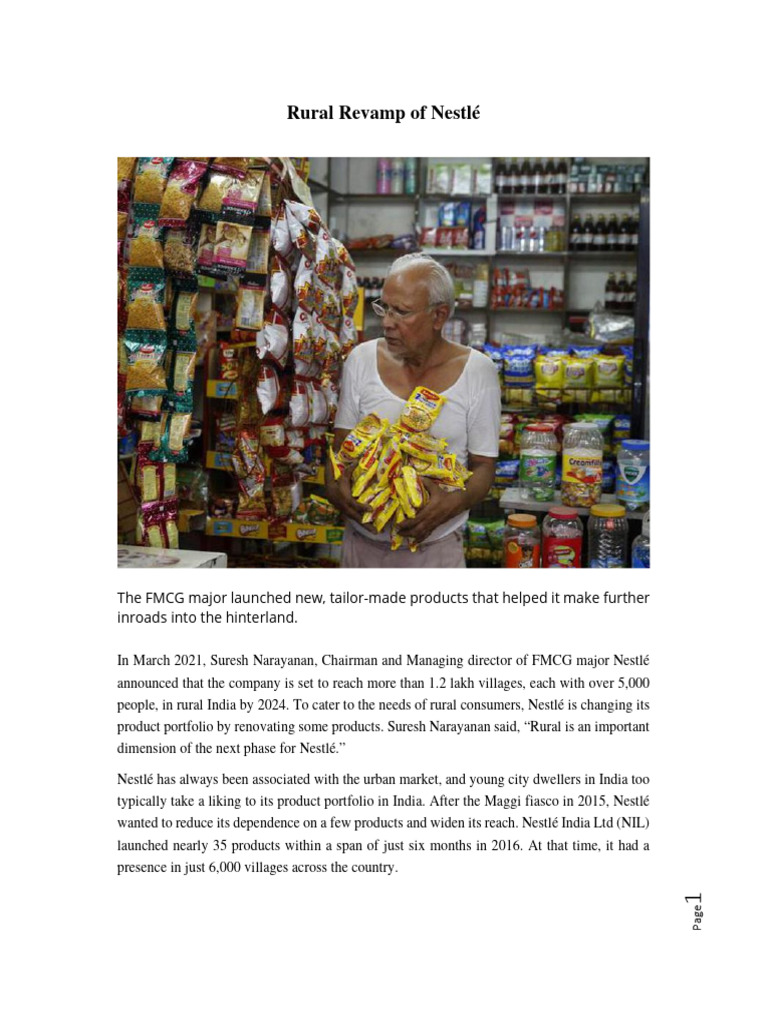 Case Study - Nestle | PDF | Nestlé | Demand