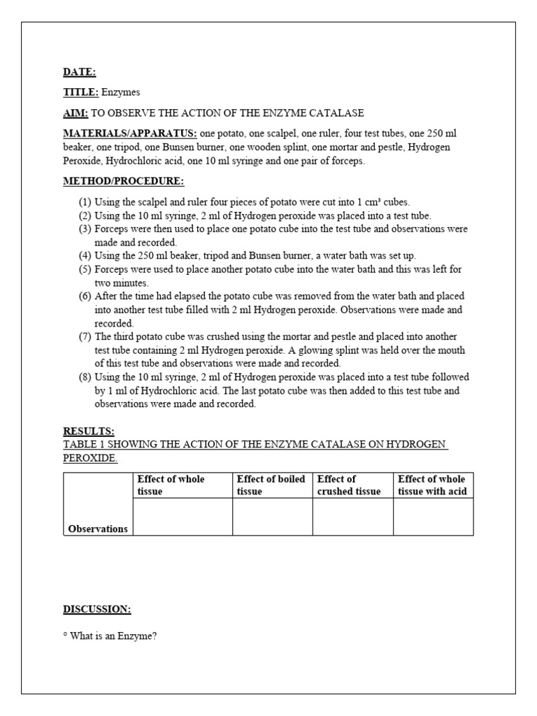 03 Enzymes | PDF | Catalase | Chemical Substances