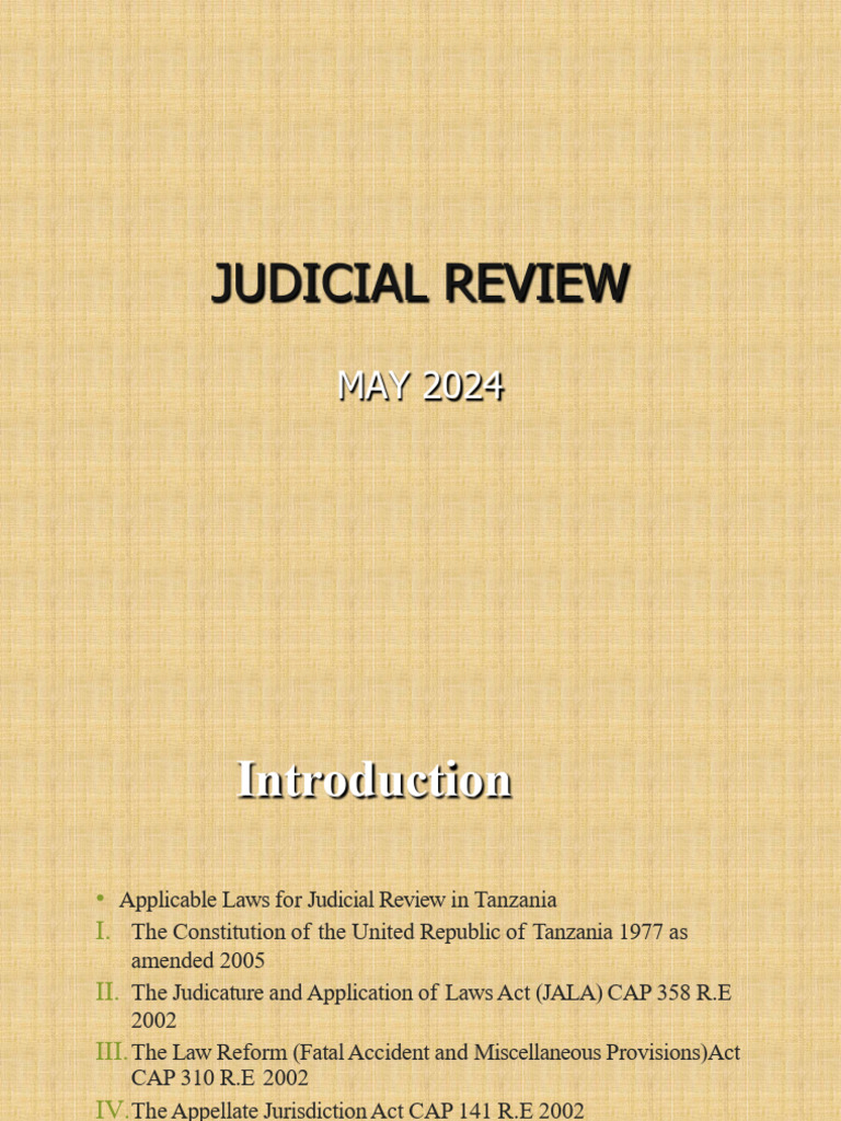 Judicial Review & Sag Notes Slides | PDF | Mandamus | Writ Of Prohibition