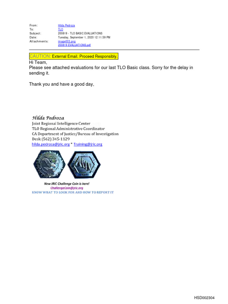 JRIC Training Evaluations Summary | PDF | Web Conferencing | Detective