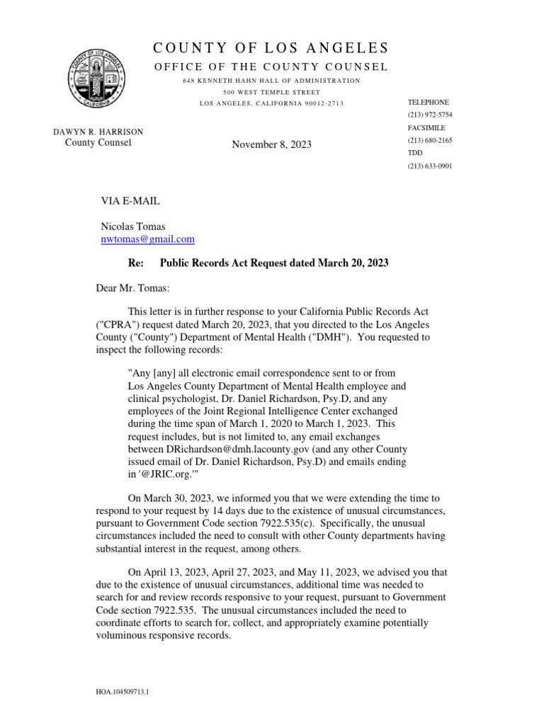 Joint Regional Intelligence Center Emails - Public Records Act Request ...