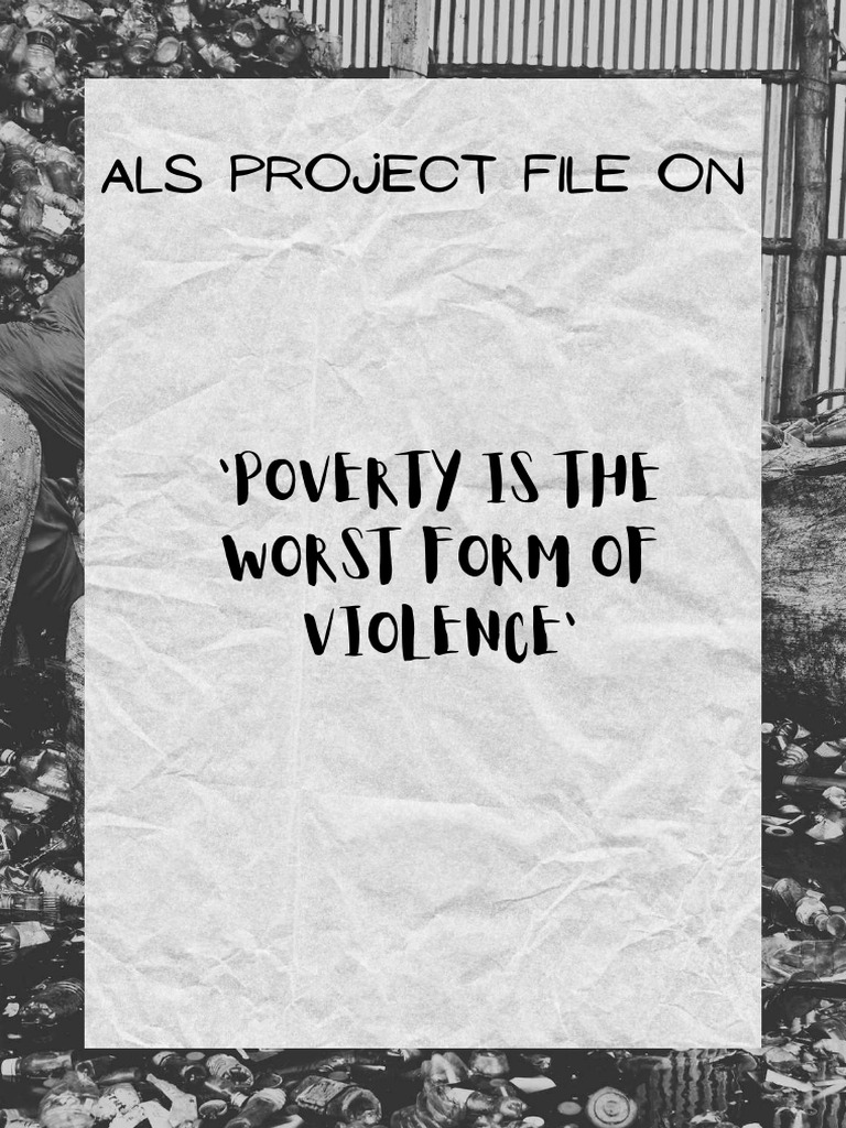 Poverty is the Worst Form of Violence | Download Free PDF | Poverty ...