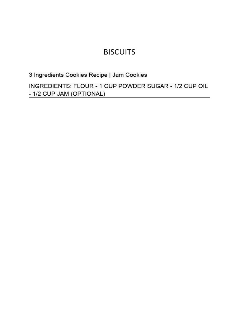 Biscuits | PDF