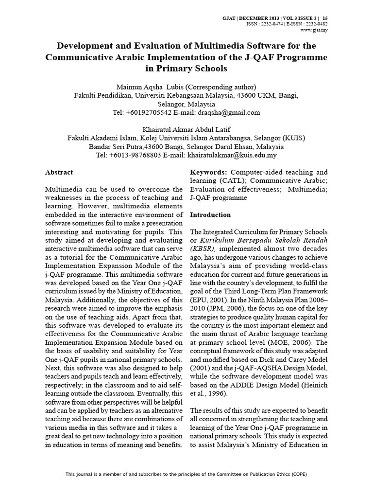 Development and Evaluation of Multimedia Software | Download Free PDF ...