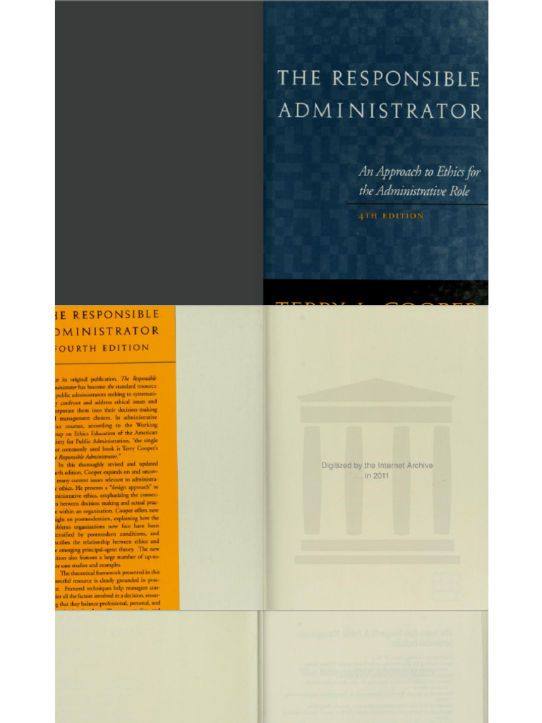 The Responsible Administrator (Terry L Cooper) (Z-Library) | PDF