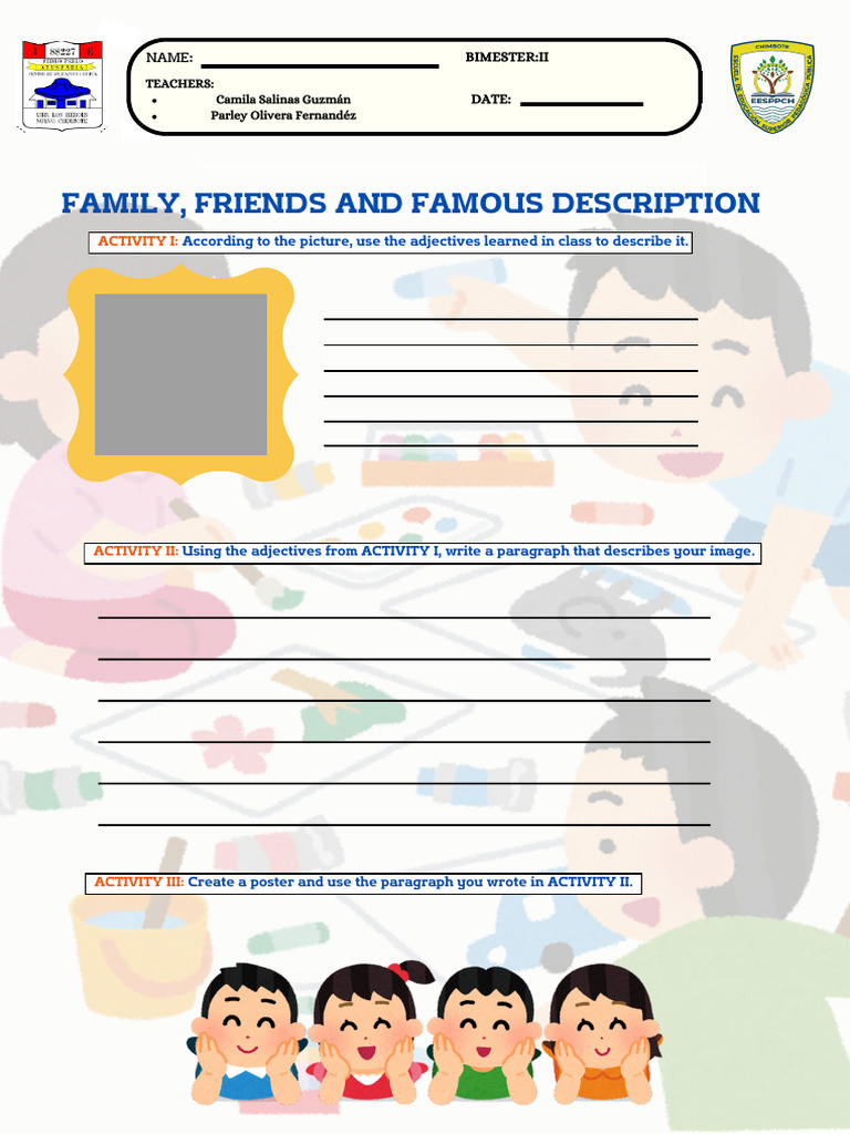Family, Friends and Famous Description | PDF