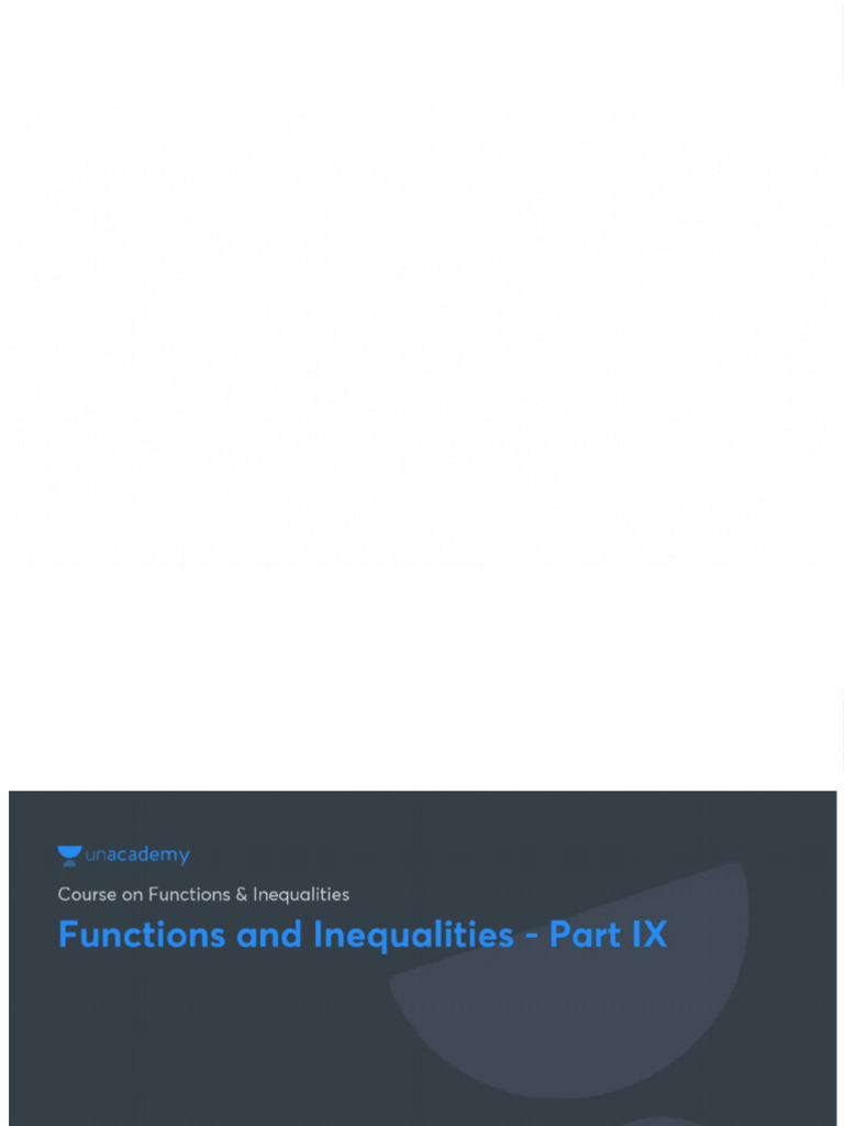 Functions and Inequalities Part IX No Anno | PDF