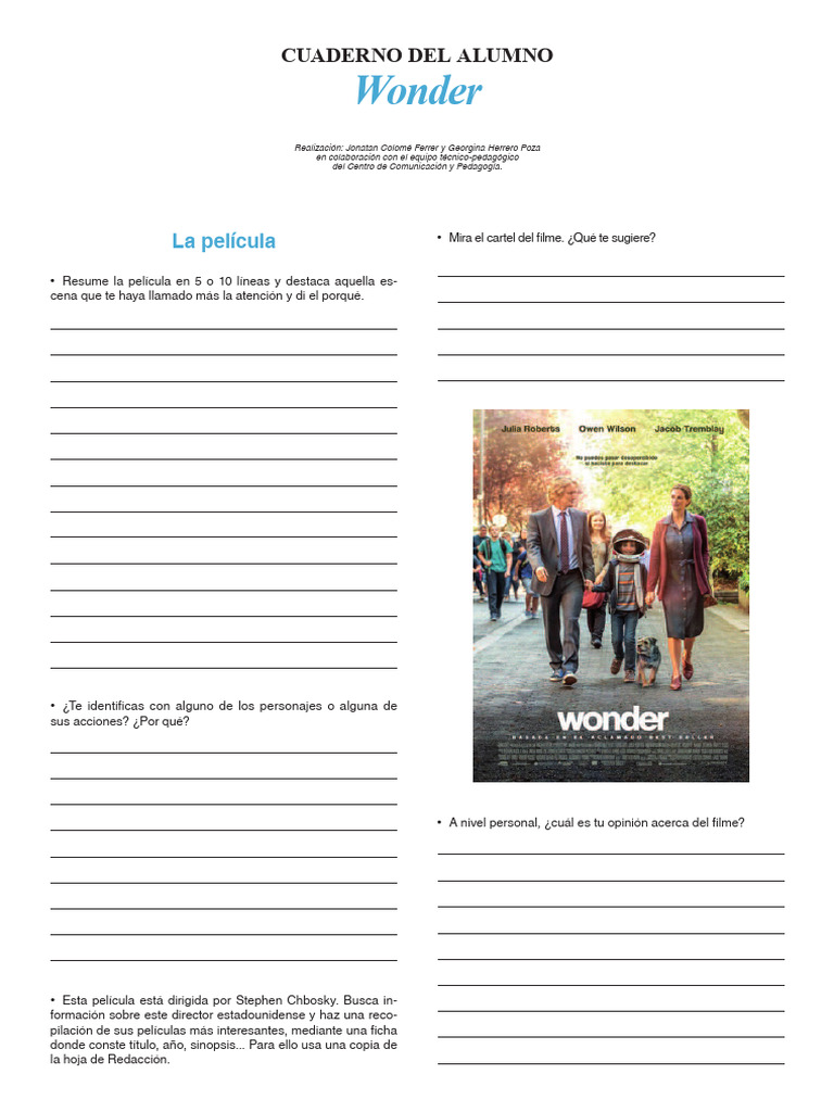 guia-didactica-wonder | PDF | Síndrome de Down | Enfermedades y trastornos