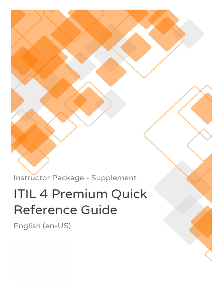 ITIL 4 Premium Quick Reference Guide | PDF | Information | Copyright