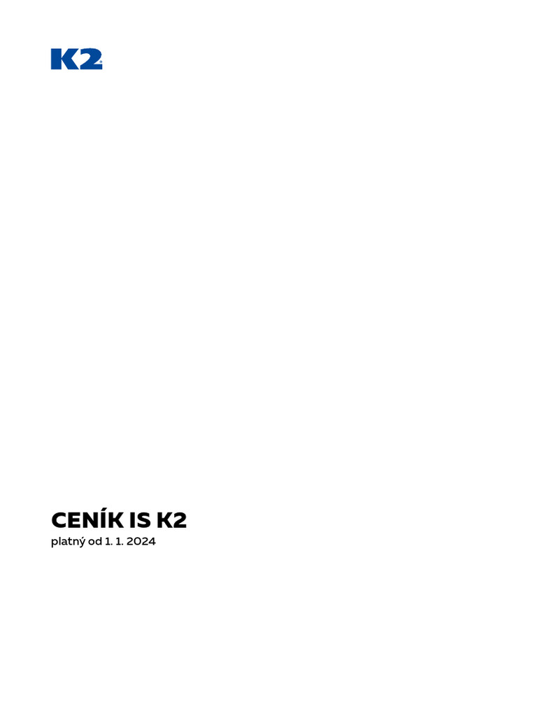 2 - Ceník IS K2 - K2 Enterprise 01 - 01 - 2024 | PDF