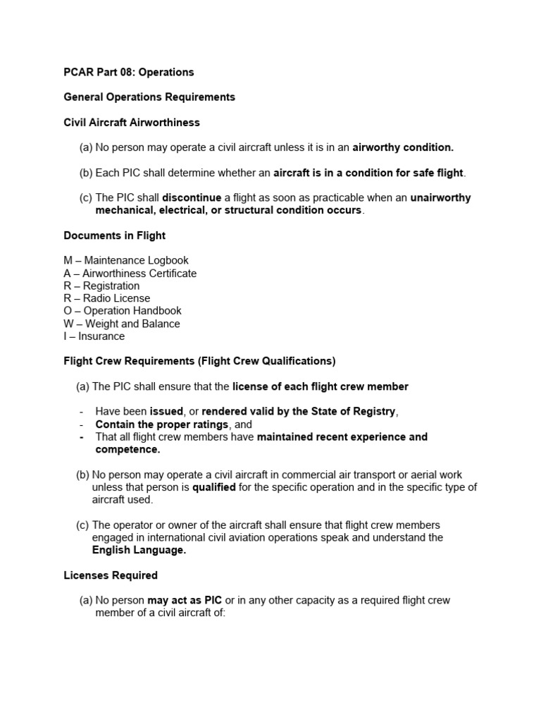 PCAR-Part-08 | Download Free PDF | Aircraft | Aerospace