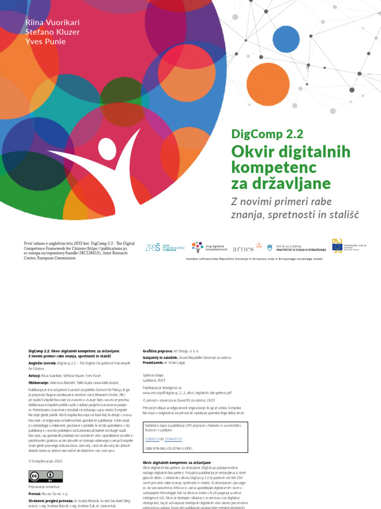Digcomp 2 2 Okvir Digitalnih Kompetenc Pdf