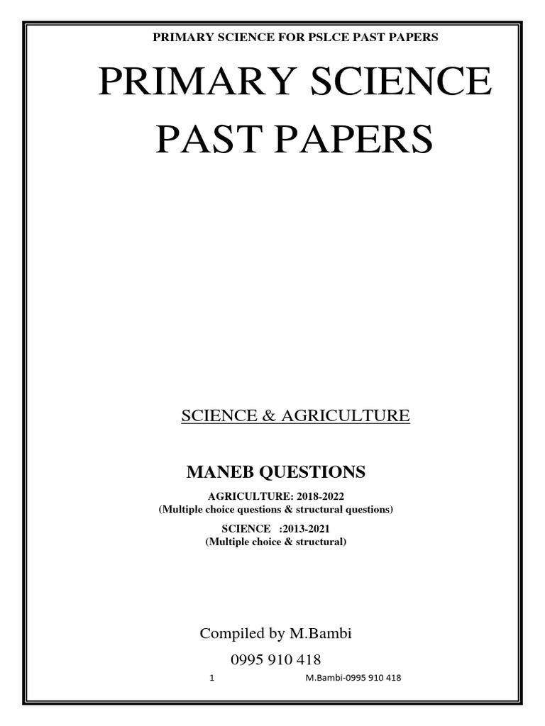 Primary Science-Maneb Papers | PDF | Agriculture | Vegetables