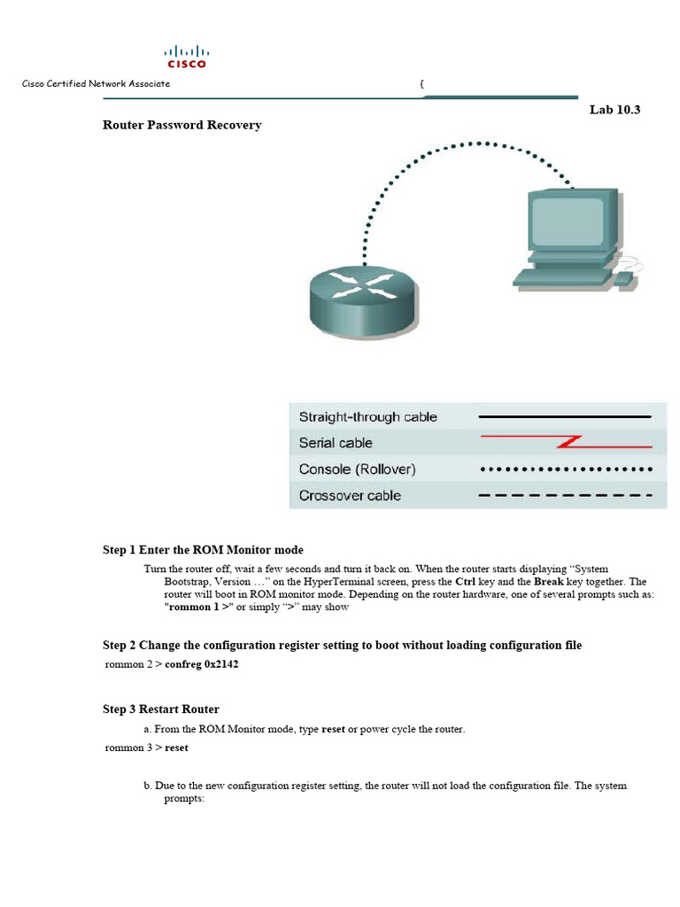 Router Password Recovery | PDF | Booting | Password
