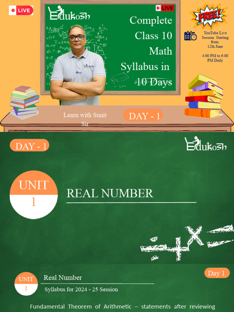 YouTube Live Day 1 | PDF | Polynomial | Numbers
