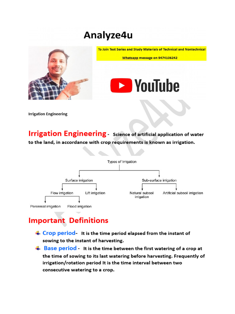Irrigation Engineering Analyze4u | PDF | Irrigation | Canal