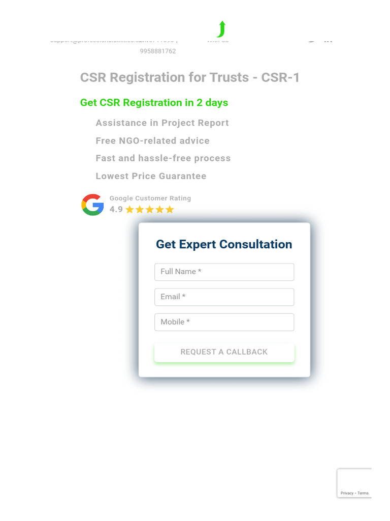 CSR Registration For Trusts - Form CSR-1 - Apply Online, Fees | PDF ...