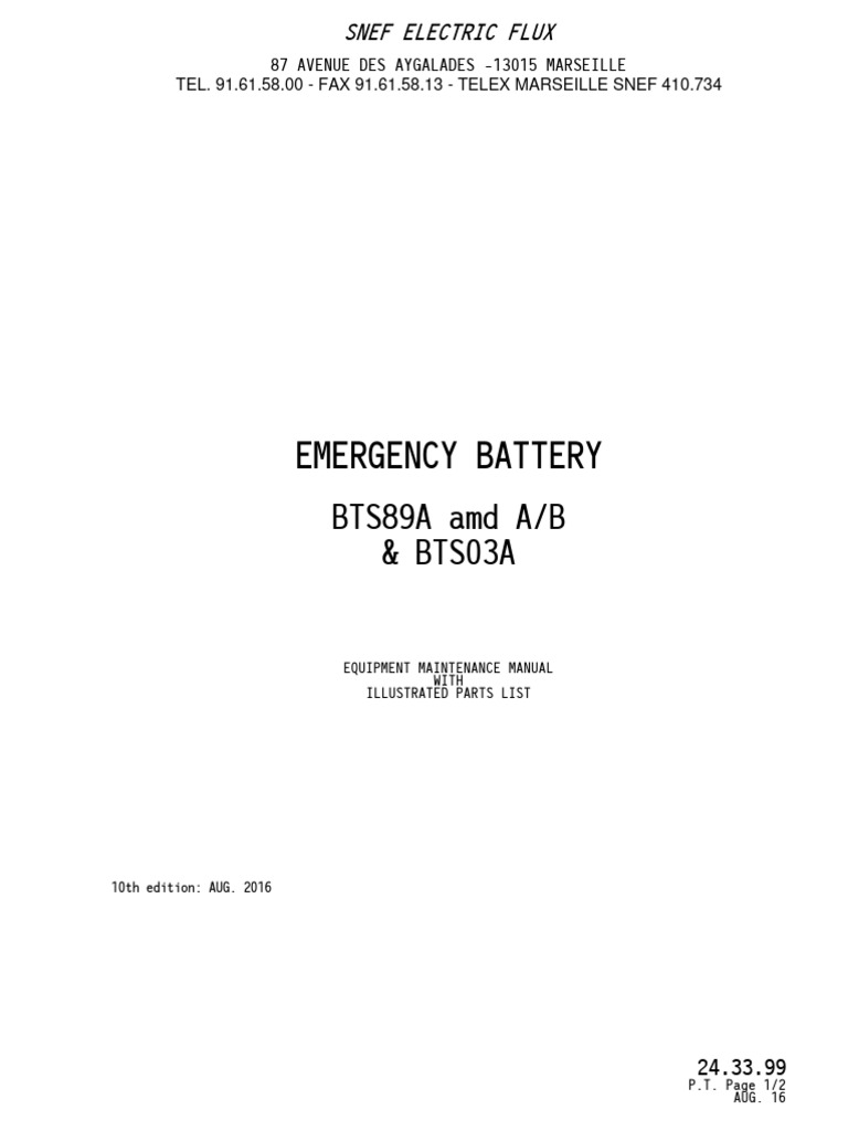 BTS89A & BTS03A Maintenance Manual | PDF | Battery Charger | Power Supply