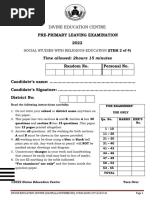 PLE SST 2024-A Revised Past Paper Guides | PDF