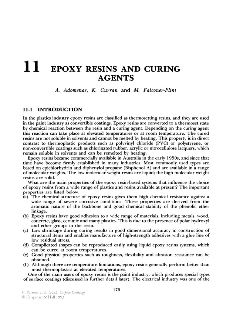 Epoxy Resins: Properties and Applications | PDF | Epoxy | Ester