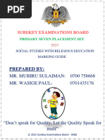 PLE SST 2024-A Revised Past Paper Guides | PDF