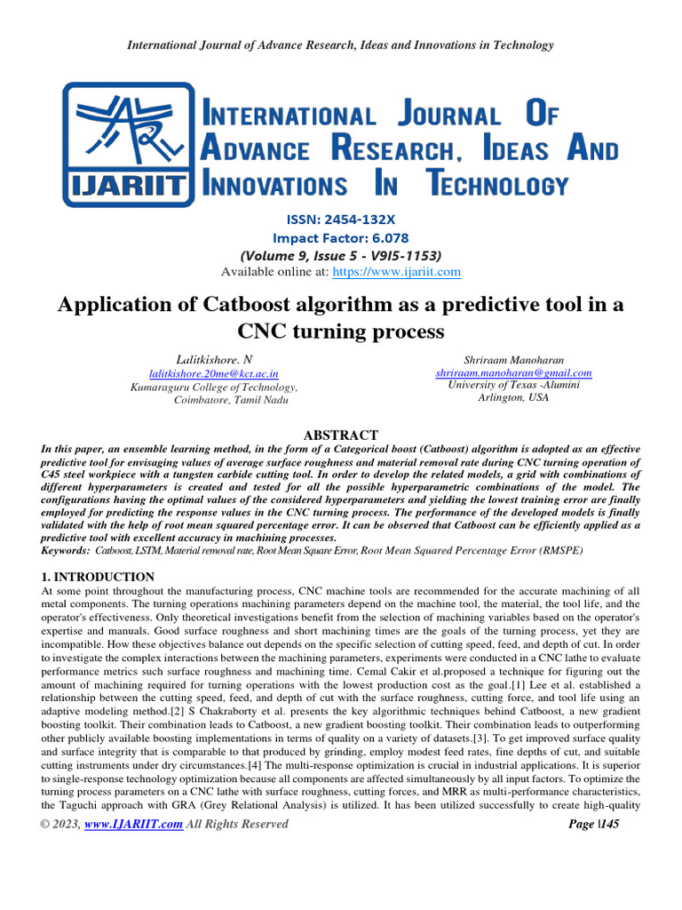 Cat Boost | Download Free PDF | Statistical Classification | Machining
